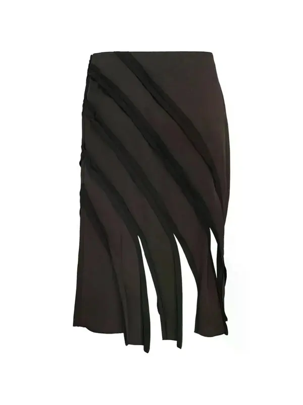 CLUB21 Daisy Diagonal-stripe Midi Skirt
