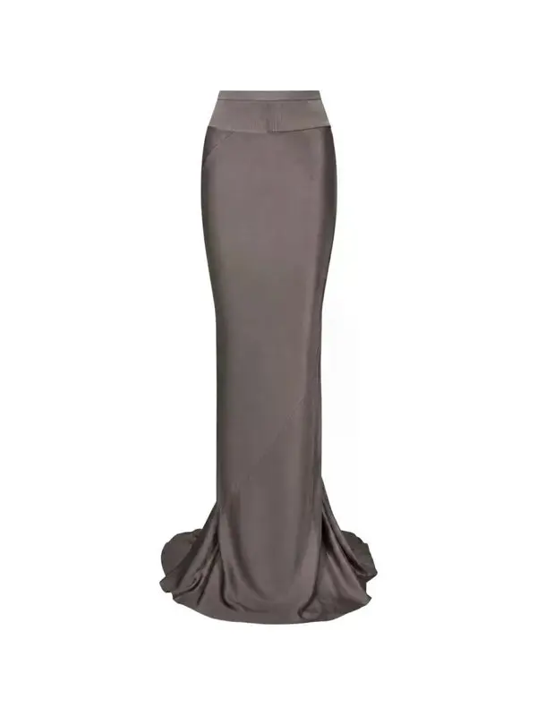 Rick Owens Ribbed-waistband Panelled Skirt - Grey