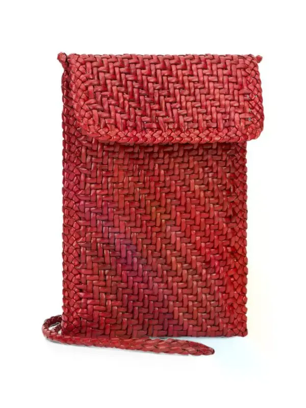 Dragon Diffusion Phone Woven Leather Cross Body Bag