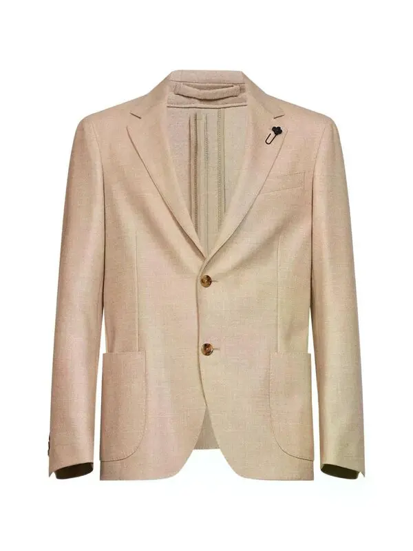 LARDINI Notched-lapel Single-breasted Blazer