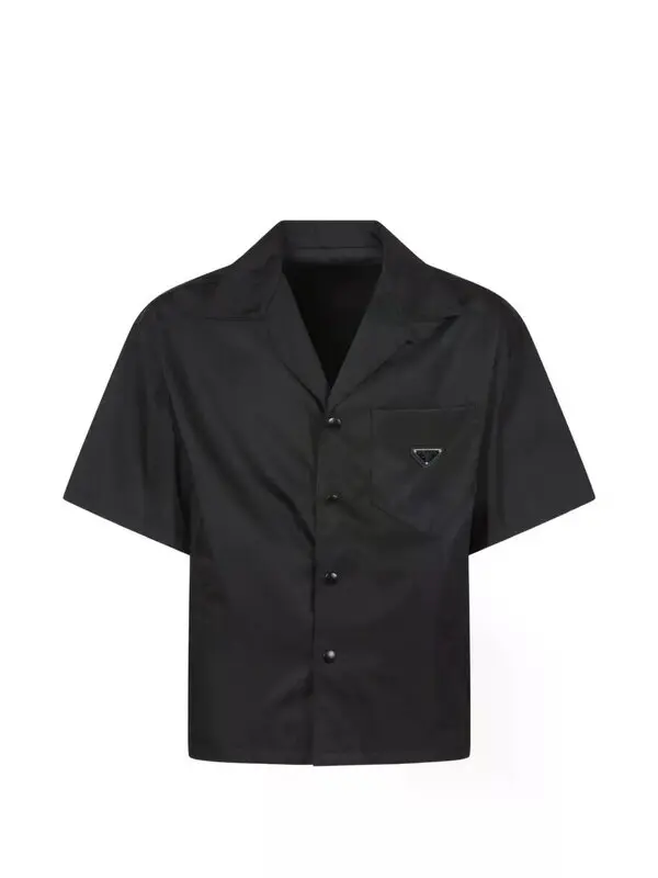 Prada Re-nylon Logo-plaque Shirt