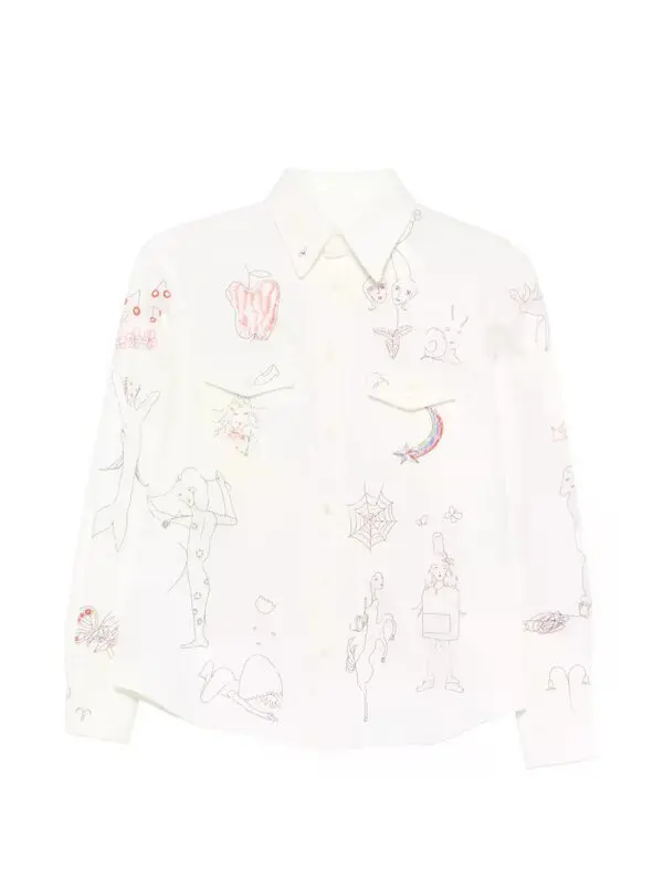 MAISON MARGIELA Graphic-print Long-sleeve Jacket
