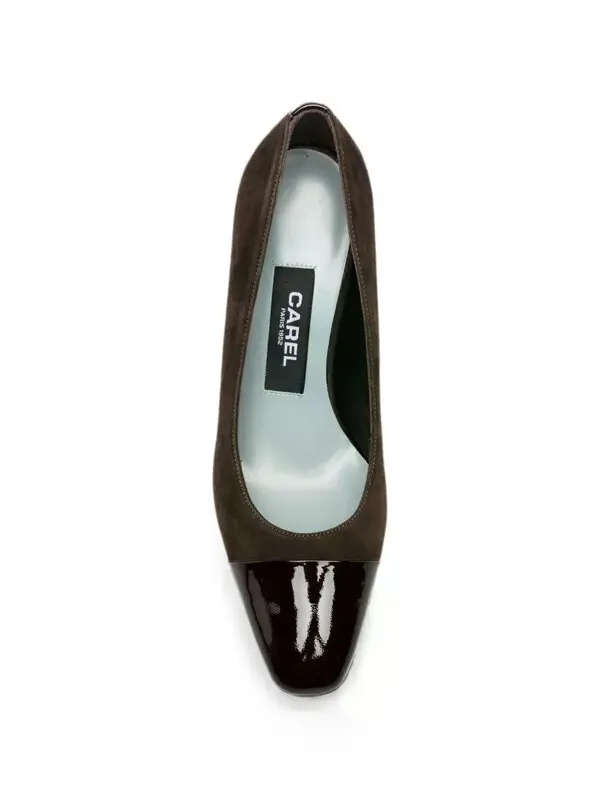 CAREL Rosana Patent-trimmed Suede Pumps