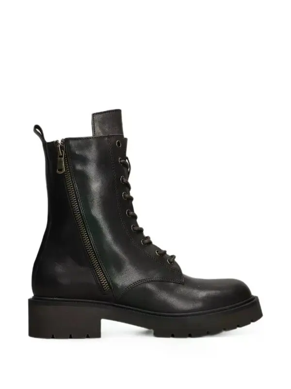 JULIE DEE Lace-up Side-zip Boots