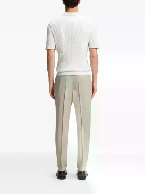 BOSS Cable-knit Polo Shirt