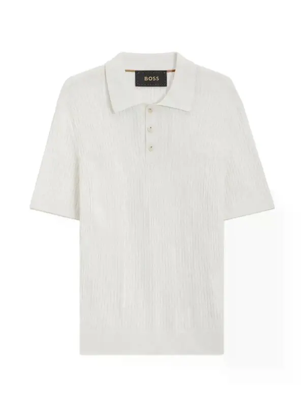 BOSS Cable-knit Polo Shirt