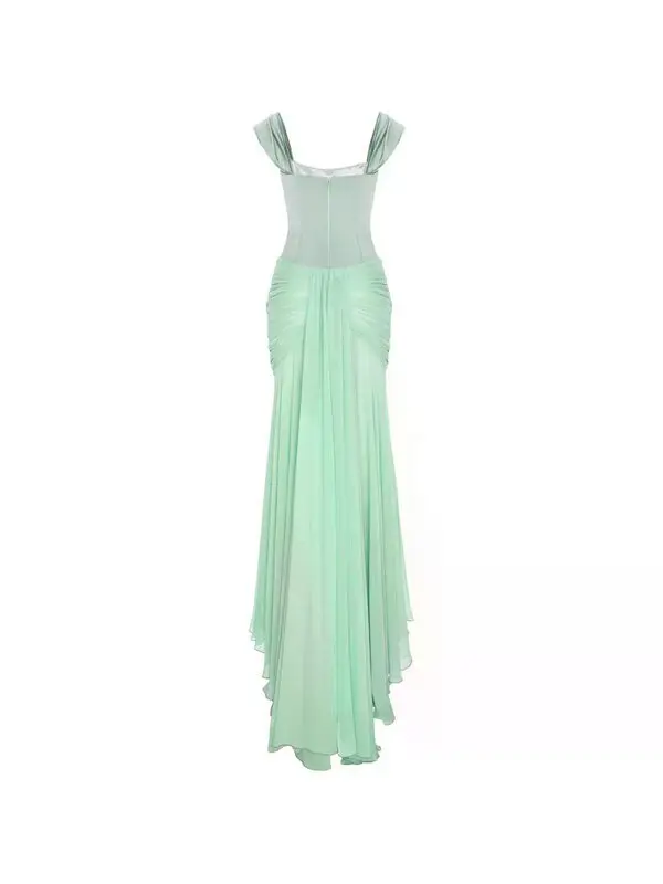 V:PM ATELIER Maxi Jade Draped Corset Dress