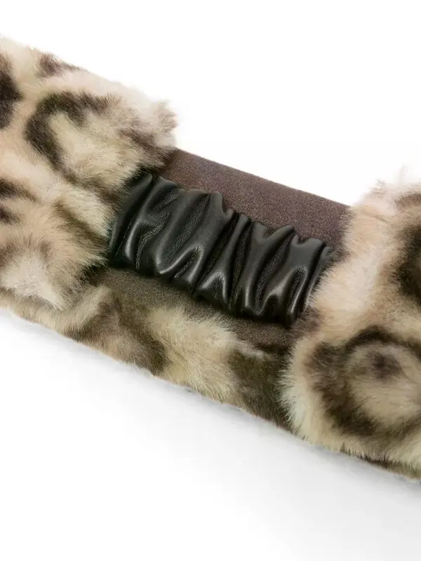 Apparis Leopard-print Faux-fur Headband