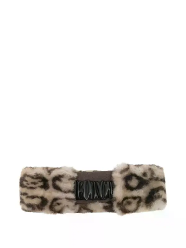 Apparis Faux Fur Leopard Print Headband