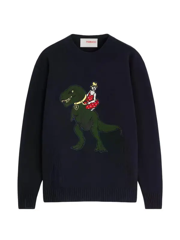 Fiorucci T-rex Patch Sweater