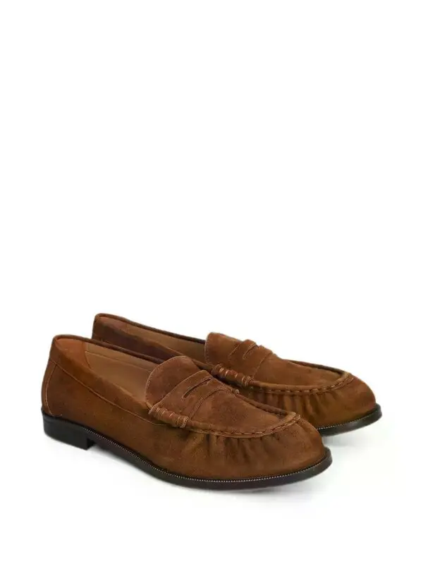 JULIE DEE Suede Penny Loafers