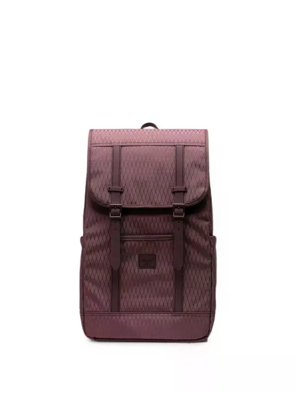 Herschel Supply Co. Retreat Diamond-quilted Buckle-fastening Backpack - Purple