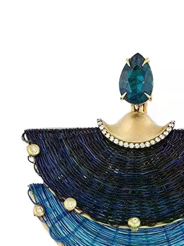 SILVIA FURMANOVICH London Diamond And Topaz Earrings - Gold