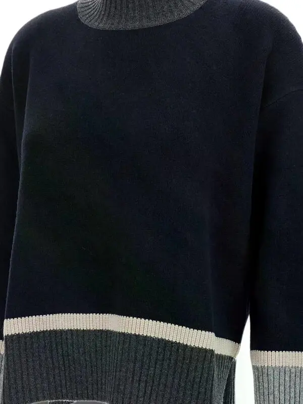 Lorena Antoniazzi Colour-block Ribbed-trim Sweater