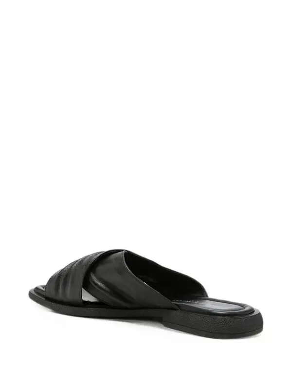 SERGIO MORETTI FIRENZE Crossover-strap Ruched Sandal