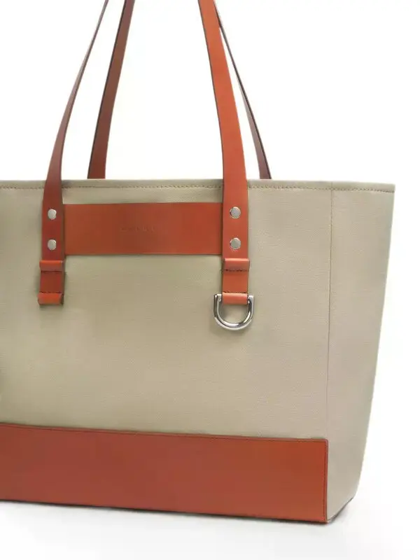 Marni Leather-trim Canvas Tote Bag