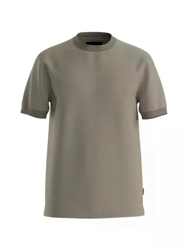 BOSS Ribbed-trim Wool T-shirt