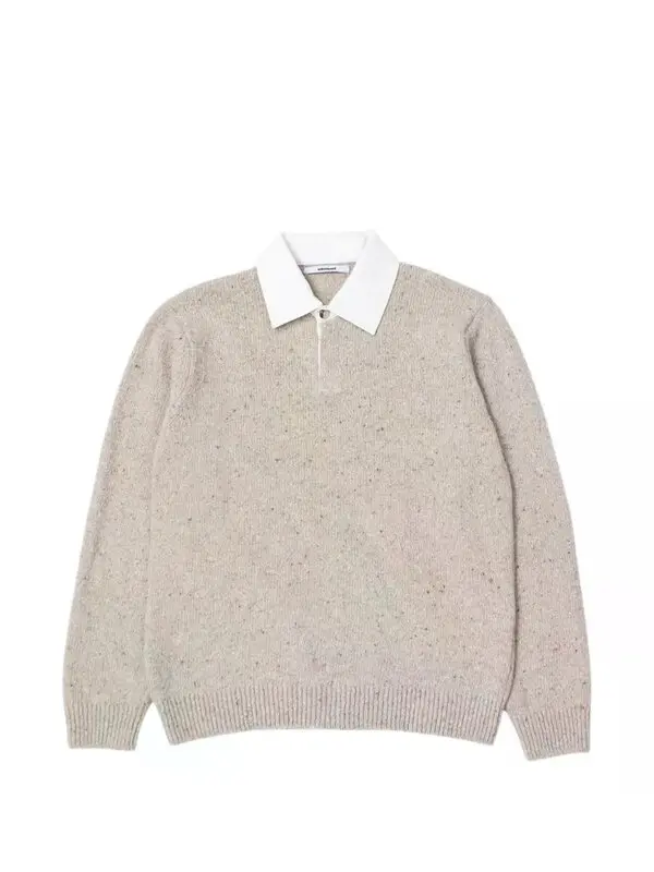 DEAN EDMONDS Flecked-knit Polo Shirt