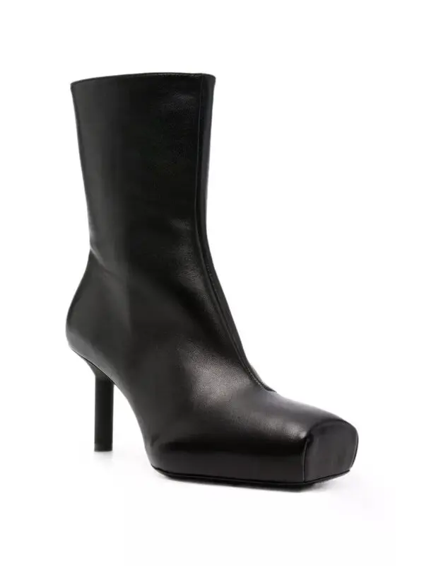 ALAINPAUL Square-toe Ankle Boots