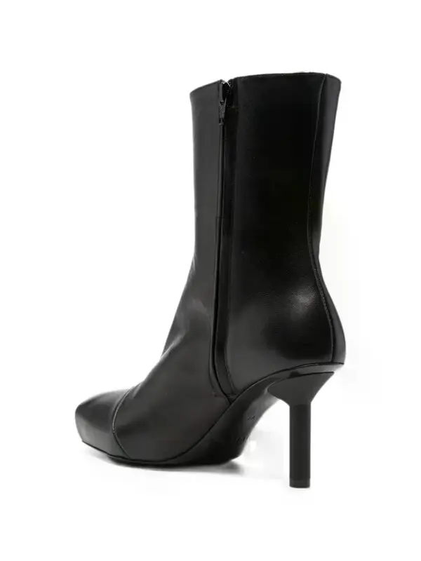 ALAINPAUL Square-toe Ankle Boots