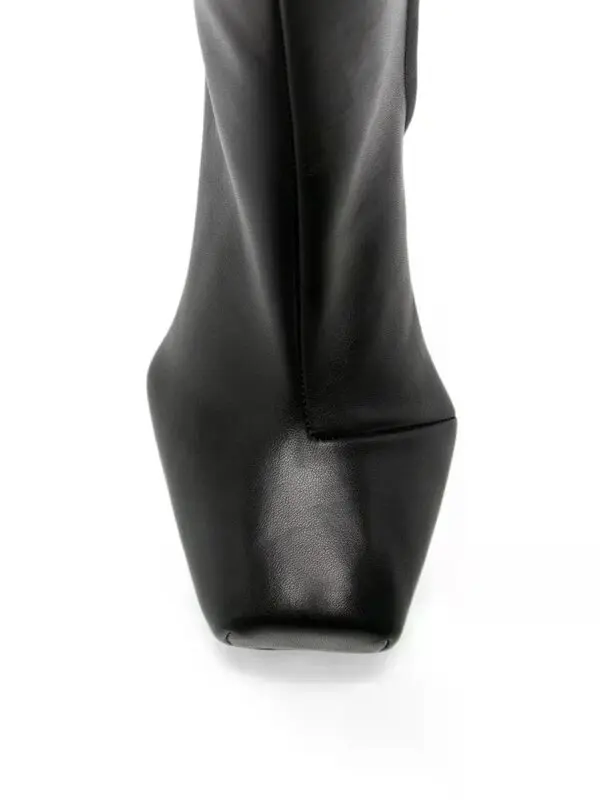 ALAINPAUL Square-toe Ankle Boots