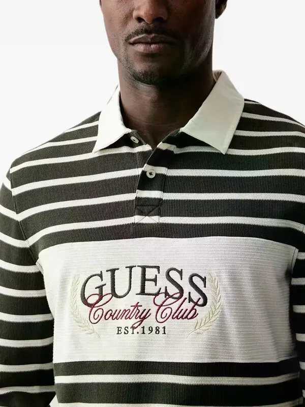 Guess Striped Polo - Green