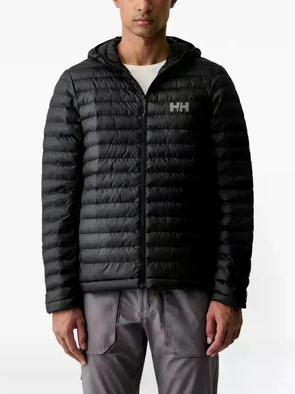 Helly Hansen Quilted Hooded Jacket With Logo Print