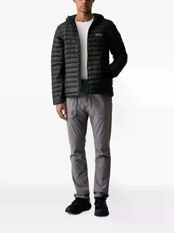 Helly Hansen Quilted Hooded Jacket With Logo Print