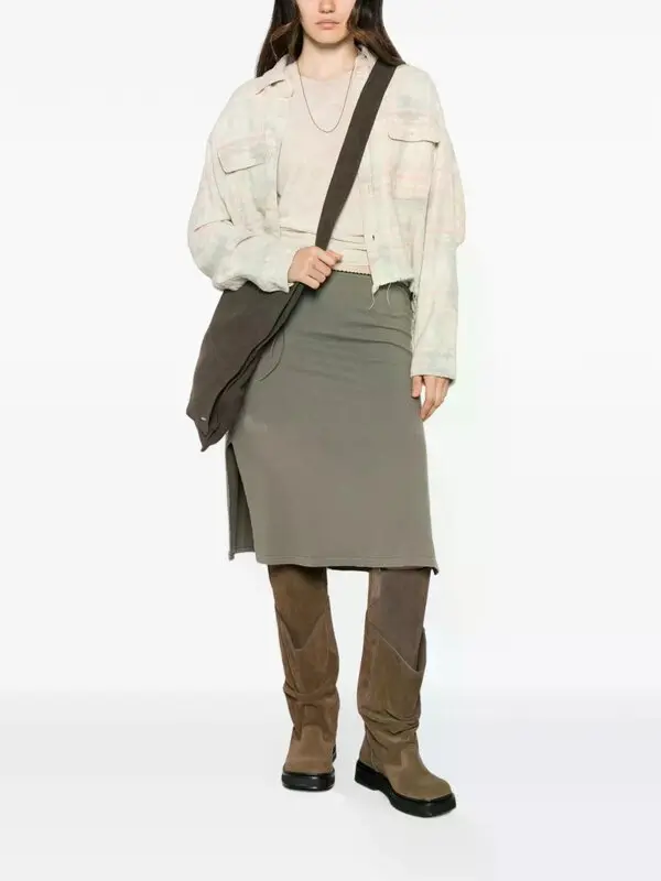 R13 Plaid-pattern Frayed Shirt
