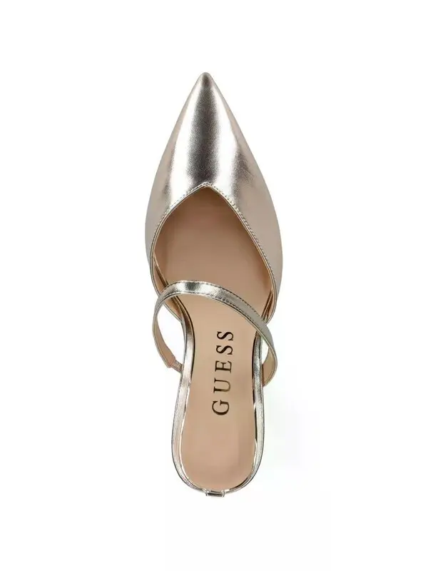 Guess Pointed-toe Metallic Slingback Pumps