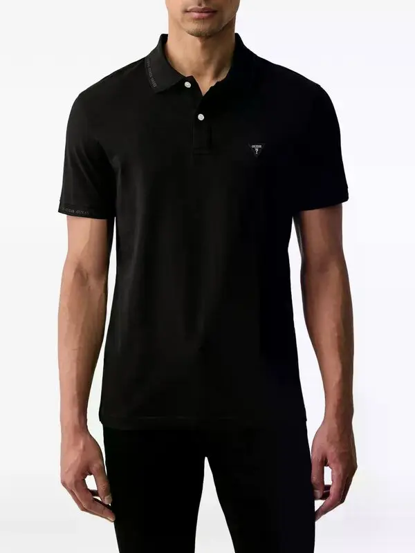 Guess Logo-print Short-sleeve Polo Shirt