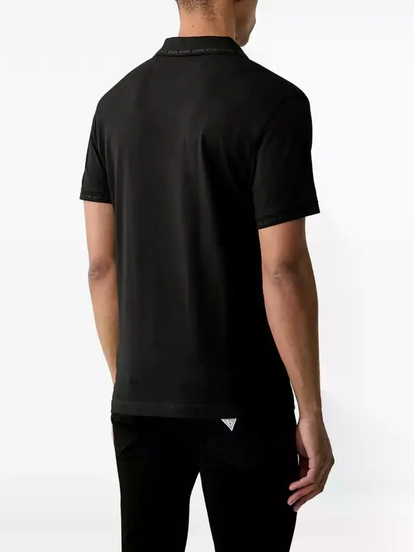 Guess Logo-print Short-sleeve Polo Shirt