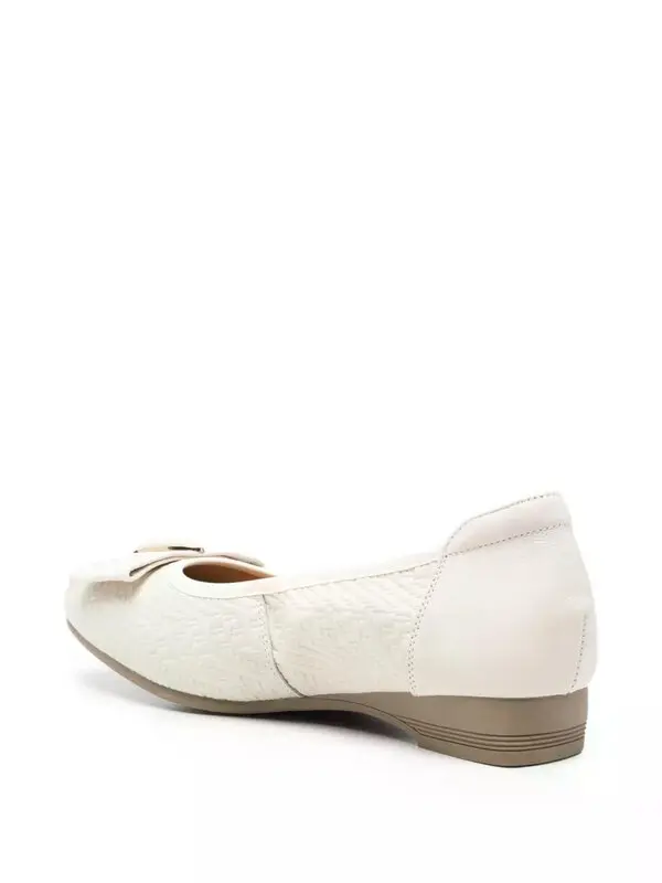 LINDA BAUMANN Woven Effect Bow Ballet Flats