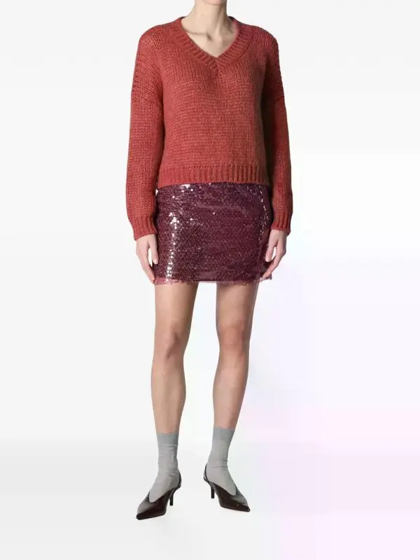 ROBERTO COLLINA V-neck Chunky-knit Sweater