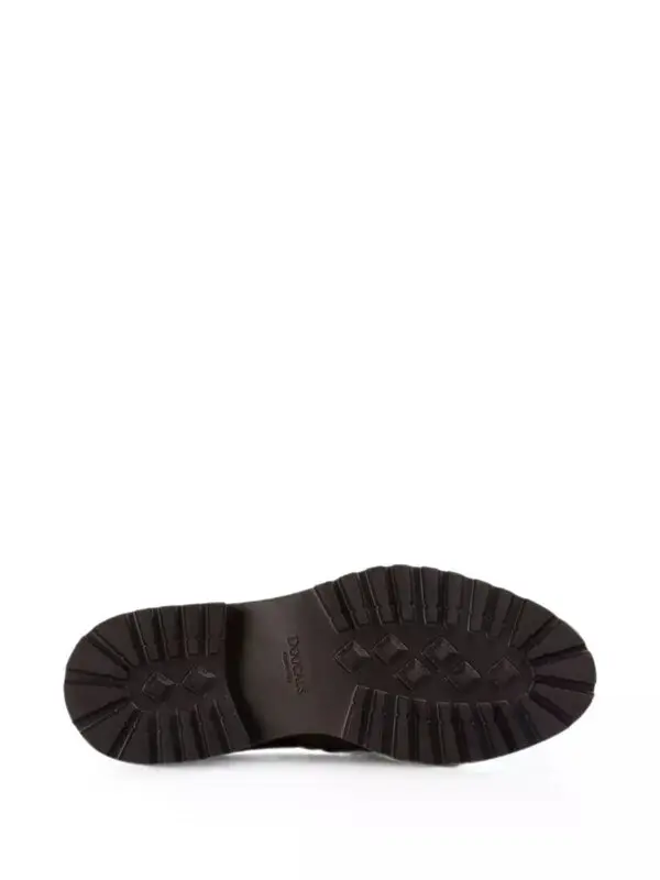 DOUCAL'S Stud-embellished Suede Loafers