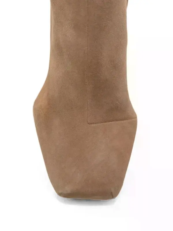 ALAINPAUL Square-toe Ankle Boots
