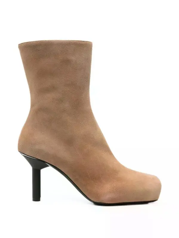 ALAINPAUL Square-toe Ankle Boots