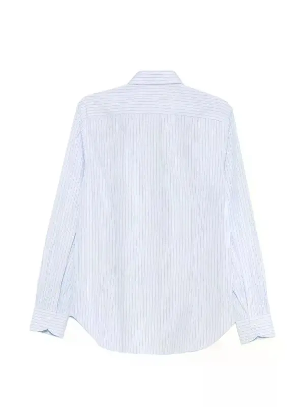 Canali Vertical-stripe Shirt - Blue
