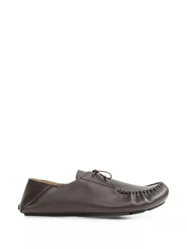 Loewe Rambla Boat Shoe In Soft Calfskin - Brown