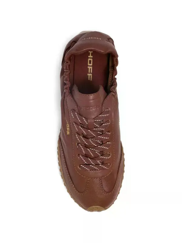 HOFF Bridge Ruched-detail Leather Sneakers