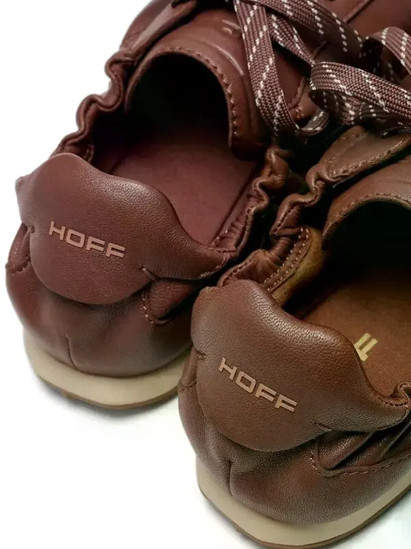 HOFF Bridge Ruched-detail Leather Sneakers