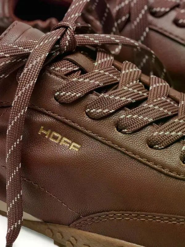 HOFF Bridge Ruched-detail Leather Sneakers