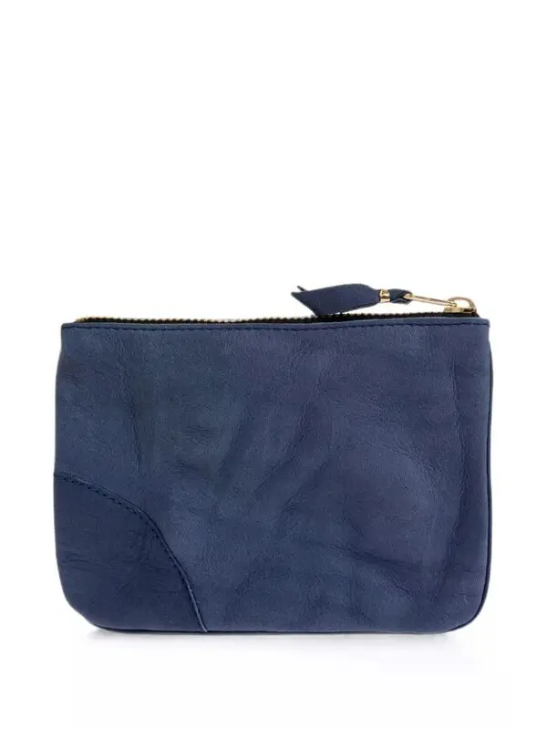 Comme Des Garçons Logo-print Calf Leather Pouch