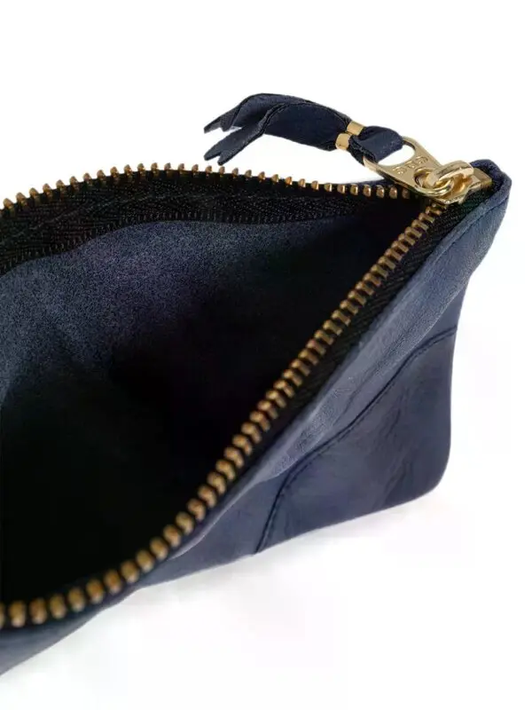 Comme Des Garçons Logo-print Calf Leather Pouch