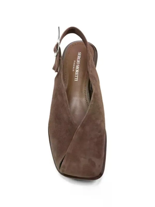 SERGIO MORETTI FIRENZE Buckle-fastening Slingback Loafers