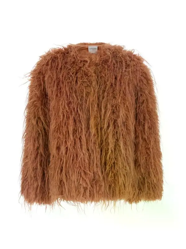 FORTE_FORTE Faux-fur Textured Coat