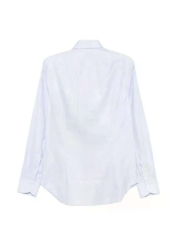 Canali Micro-check Long-sleeve Shirt