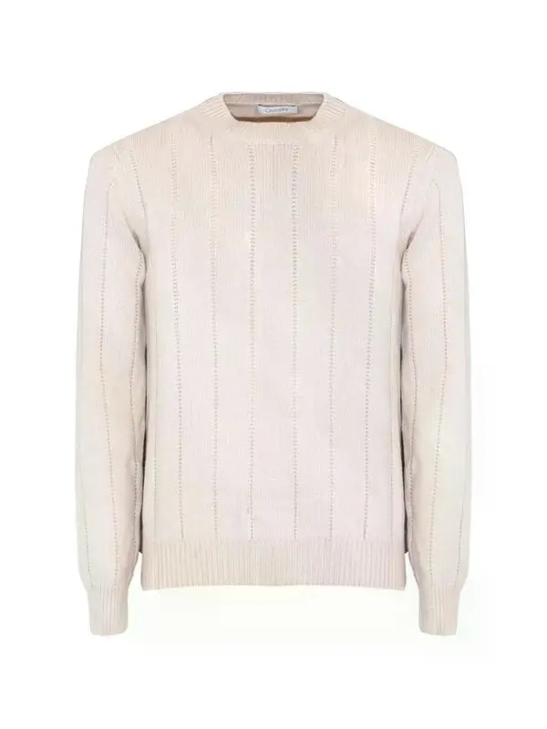 CRUCIANI Ribbed-knit Crew-neck Sweater