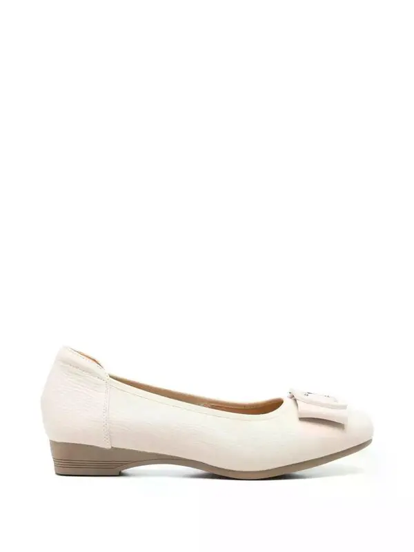 LINDA BAUMANN Buckle-detail Ballet Flats - Neutrals