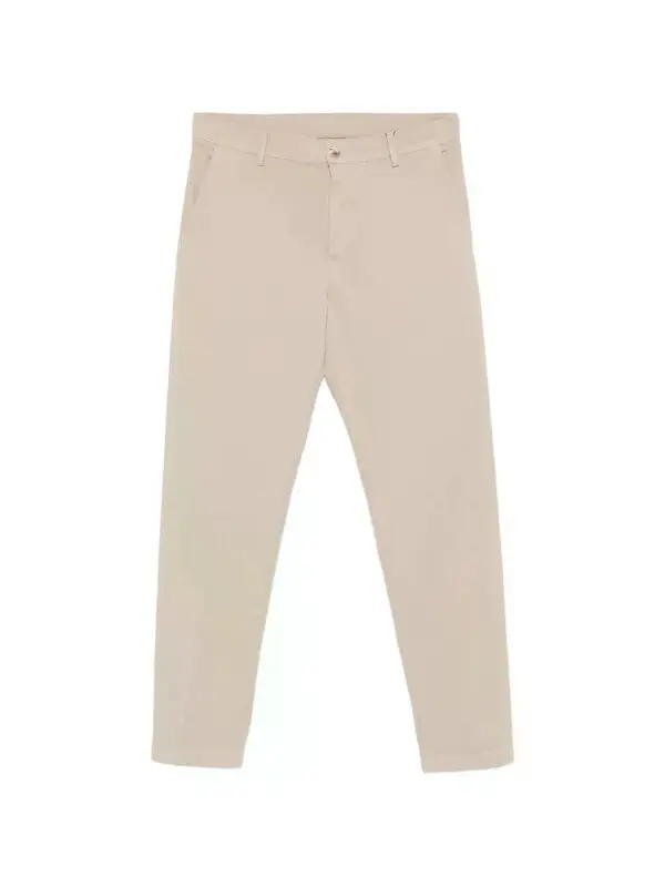 Canali Twill Slim-fit Trousers - Neutrals